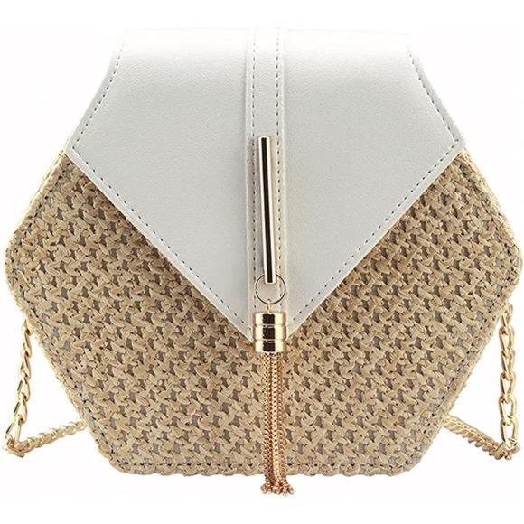Bags | Womens Crossbody Bag Cute Straw Shoulder Bag White | Poshmark